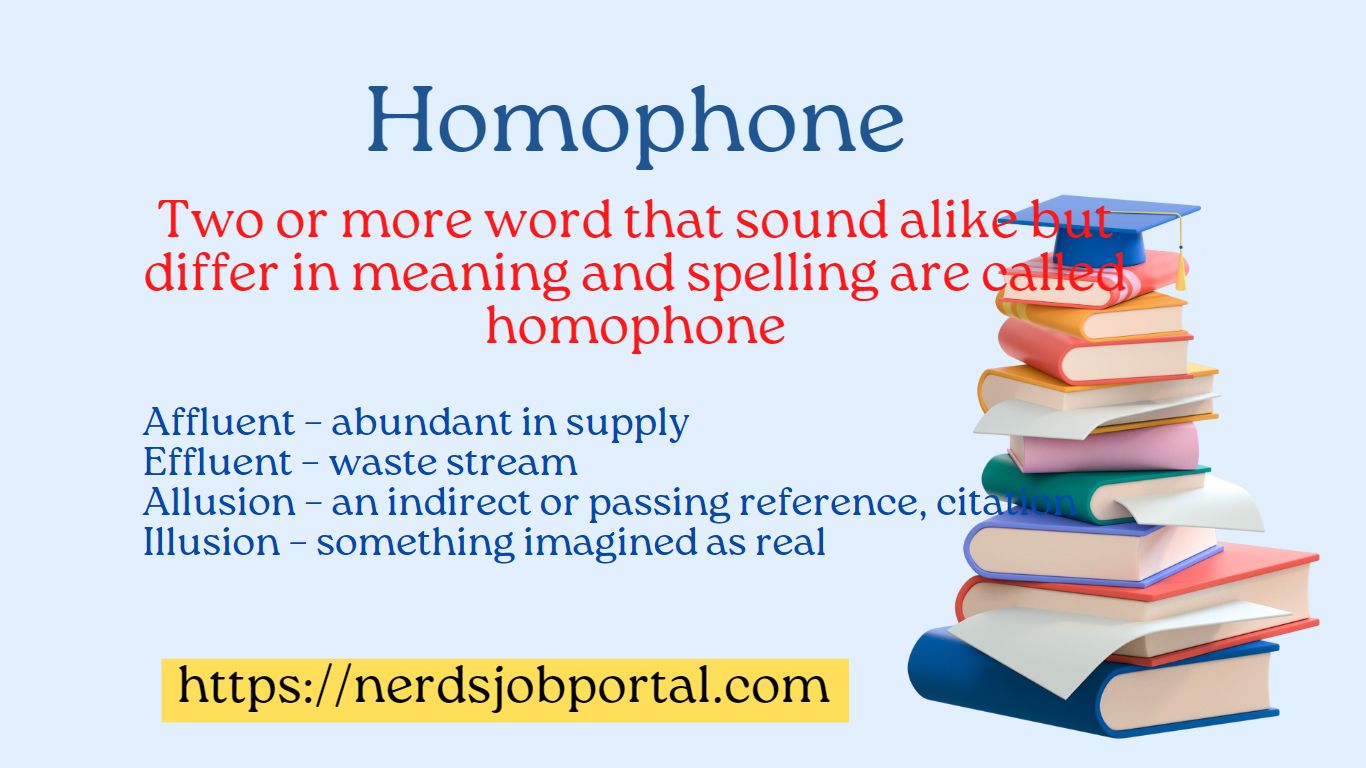 350+ Examples of Homophone