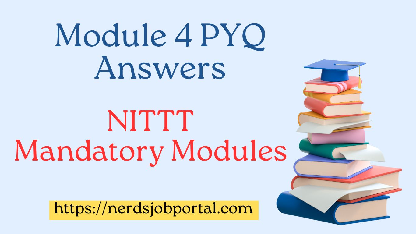 NITTT Module 4 Question Paper 2021 October